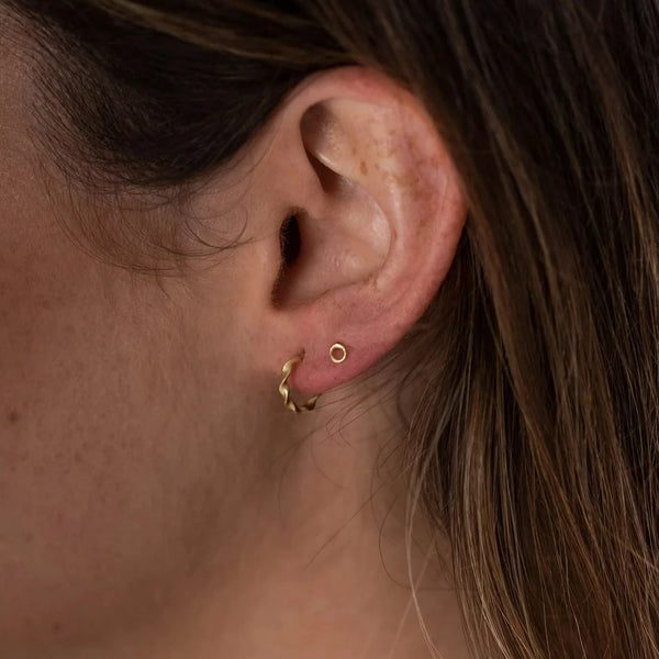 Mini Gold Ember Circle Earrings – The Eel Catcher's Daughter